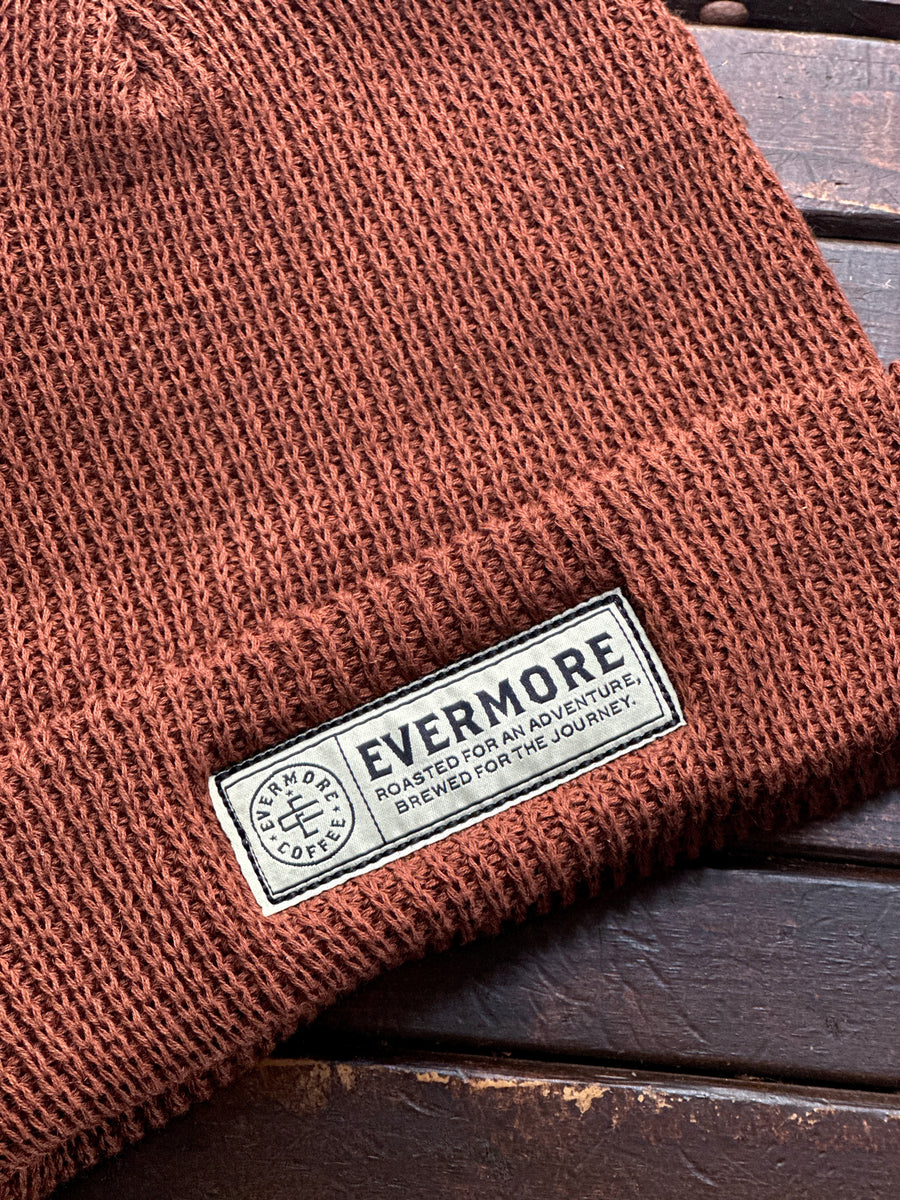 Roasted for an Adventure Beanie – Evermore Coffee Roasters
